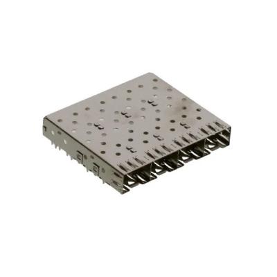 China 1658723-2 SFP Cage Assembly 1X4 Port 4GB/S Through Hole Press-Fit for sale
