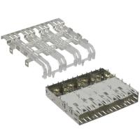 China 1761008-3 SFP Cage Connector Ganged 1 X 4 Port Dual Square With Lightpipe for sale