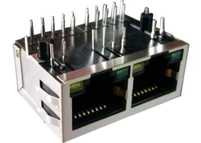 China 7499111421 Multi-port RJ45 Integrated 1x2 10 / 100 Mbps RJ45 MIC3811B-0152W-LF3 for sale