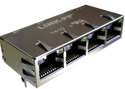 China 08B0-1X4T-36-F Conn Magjack 1Port 100 Base-T RJ45 Shielded, EMI Finger Down for sale