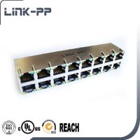 China C850-2G8R-M9 Stacked 2x8 Conn Magjack 16Port 100 Base-T Rj45 Shielded EMI Finger for sale