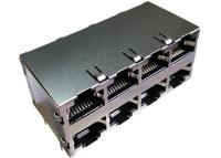 China C850-2G4R-54 Stacked RJ45 2x4 Conn Magjack 8Port 1000 Base-T Shielded EMI Finger for sale