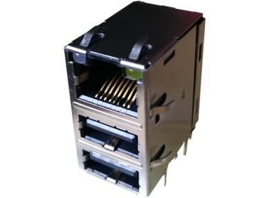 China C893-1RX1-E3 RJ45 USB Connector Conn Magjack 2Port 1000 Base-T Shielded for sale