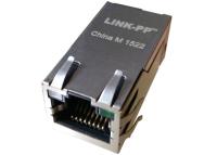 China 0826-1A1T-43-F Gigabit  Magjack 12 Cores Tab-Up 1Port 1000 Base-T RJ45 for sale