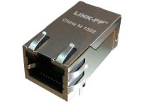 China 0826-1E1T-23-F Gigabit  Magnetic RJ45 Jack 12 Cores Tab-Up 1Port 1000 Base-T for sale