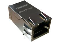 China 0826-1B1T-23-F Gigabit  Magjack 12 Cores Tab-Up 1Port 1000 Base-T RJ45 for sale