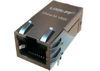 China 0826-1G1T-63-F Magnetic RJ45 Jack 1Port 1000 Base-T RJ45 Shielded Tab-Up for sale