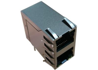 China DU1D201A1 / DU1S201A4 Stacked RJ45 Magnetics 10/100Base-T Rj45 2x1 Modular jack for sale