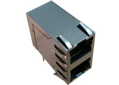 China DA1D102K4 / DA1T001A1 Stacked Rj45 2x1 Integrated Gigabit Ethernet Modular Jack for sale