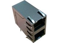 China DA1T001A3 / DA1T002I3 Stacked Rj45 2x1 Integrated Gigabit Ethernet Modular Jack for sale