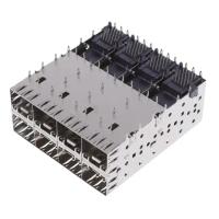 China 1658390-2 SFP Cage 2x4 Port 16 GB/S Through Hole 160 20 X 8 Position for sale