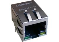 China PTC1111-54L1VG RJ45 Jack With Magnetic module LAN 10/100BASE T Non-Shield for sale