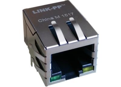 China PTC1111-54L1VG RJ45 Jack With Magnetic module LAN 10/100BASE T Non-Shield for sale