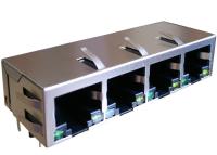 China RJSE4BAO8T089B Multi-port RJ45 1x4 Port 10/100Base-Tx Fast Ethernet Rj45 for sale