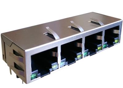China RJSE4BAO8T089B Multi-port RJ45 1x4 Port 10/100Base-Tx Fast Ethernet Rj45 for sale