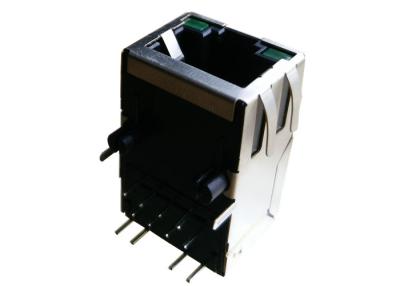 China XRJH-01D-4-E14-371-QUA Single Port Rj45 jack With Integrated Magnetics 10/100M for sale