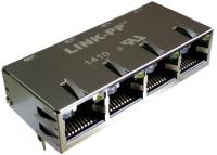 China ARJM14A4-805-AB-CW2 Rj45 Multi Port Jack 1x4 2.5G Base - T Magjack W / LED for sale