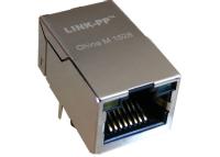 China 0817-1G1T-21 Staggered Pin Magjack Rj45 connector with integrated 10/100Mbps Lan for sale