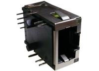 China 1368398-2 1x1 Gigabit Tab-up Low Profile Rj45 10/100/1000 With Magnetics W / LED for sale
