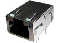 China 1-1368398-6 Low-Profile RJ45 Jack Gigabit Tab-up 10/100/1000 Magnetics 1368398-3 for sale