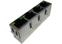 China 1761889-8 MAG45 Modular Jack 1X4 Low Profile Gigabit Shielded / Leds 6-1761889-8 for sale