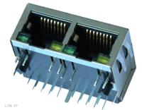 China 1-1840402-6 Dual Multi-port RJ45 1X2 MAG45 Modular Jack Gigabit 6-1840402-1 for sale
