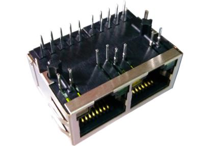 China 6-1840402-7 Dual Multi-port 1X2 MAG45 Modular Jack Gigabit 10/100/1000Base-Tx for sale
