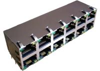 China 1840257-5 Stacked Rj45 Connectors 2x6 10/100/1000Base-T Magnetic 1840257-6 for sale
