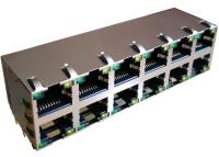 China 1840267-1 2x6 MAG45 Gigabit POE PLUS Ground SHIELD,W / Leds 1840267-2 for sale