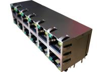 China 1840267-1 2x6 MAG45 Gigabit POE PLUS Ground SHIELD,W / Leds 1840267-2 for sale