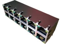 China 1840267-3 2x6 MAG45 Gigabit POE PLUS Ground SHIELD,W / Leds 1840267-4 for sale