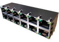 China 1840333 POE RJ45 Connector Stacked Jack Gigabit POE+ 2x6 POE Rj45 Pinout 1840353 for sale