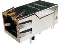 China 85793-1001 Gigabit Magnetic Jack 1x1 LED PHY Interface 1000base-t Rj45 Pinout for sale