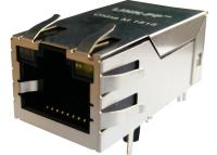 China 85793-1003 Gigabit Magnetic Jack 1x1 LED , 1000base-t Rj45 Pinout  85793-1006 for sale