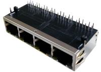 China 0826-1B4U-43 Quad Port 1x4 Gigabit Magjack  0826-1B4T-23-F Rj45 10/100/1000 Lan for sale