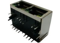 China ARJM12A2-811-AB-CW2 5G Base - T Rj45 1x2 Ethernet Connector Dual Port for sale