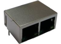 China ARJM12A2-811-AB-CW2 5G Base - T Rj45 1x2 Ethernet Connector Dual Port for sale