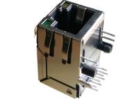 China Tyco 1-1605706-1 Magnetic RJ45 Jack 1X1 Connector Shielded With Leds 1605706-1 for sale