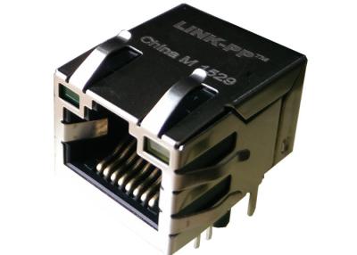 China Tyco 1605706-6 Magnetic RJ45 Jack 1X1 Connector Shielded With Leds 1605706-7 for sale