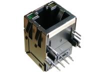 China Tyco 1605706-6 Magnetic RJ45 Jack 1X1 Connector Shielded With Leds 1605706-7 for sale
