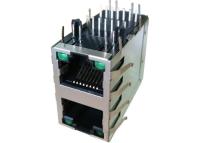 China 1-6368011-2 Modular Jack 2X1 Stacked Rj45 8 POSITION CAT 5 Shielded 6368011-7 for sale