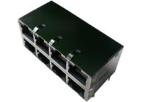 China 1840230-3 Gigabit Modular Jack 2X4 Offset MAG45 W/ Leds ,10 PIN Vertical for sale