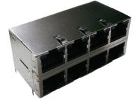 China 1840230-1 Gigabit Modular Jack 2X4 Offset Rj45 W/ Led 10 PIN Vertical 1840230-2 for sale