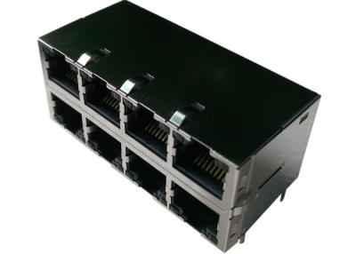 China 1840230-4 Gigabit Modular Jack 2X4 Offset Rj45 W/ Led 10 PIN Vertical 1840230-5 for sale