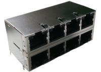 China 1840230-4 Gigabit Modular Jack 2X4 Offset Rj45 W/ Led 10 PIN Vertical 1840230-5 for sale