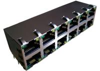 China 1-1840235-3 POE RJ45 Connector 2x6 Mag45 ,10/100 POE Circuit W / Leds 1-1840235-2 for sale