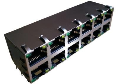 China 1-1840235-3 POE RJ45 Connector 2x6 Mag45 ,10/100 POE Circuit W / Leds 1-1840235-2 for sale