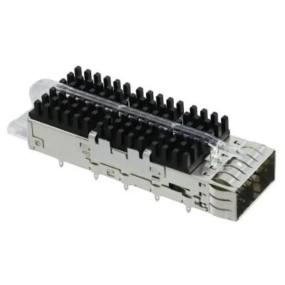 China 2170705-2 1x1 Port ZQSFP+ Cage With Heat Sink 28 Gb/S  Included Lightpipe for sale