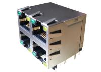China 1-6368511-2 Stacked RJ45 Magnetic 2X2 Port Connector Gigabit RJ45 1-6368511-3 for sale