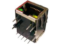 China 1840434-1 Magnetic RJ45 Jack 10 Pin Rj45 Gigabit Shielded With Leds 1-1840434-0 for sale